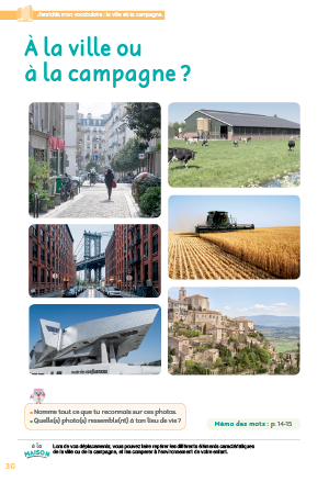 À la ville ou à la campagne ? - Champ lexical - Guide pédagogique ...